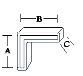 Flexible Vinyl Angle Caps, Black, 3/4 to 2.0 Inch Arm Widths